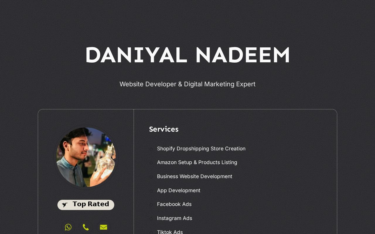 Daniyal Nadeem | Website Developer & Digital Marketing Expert
